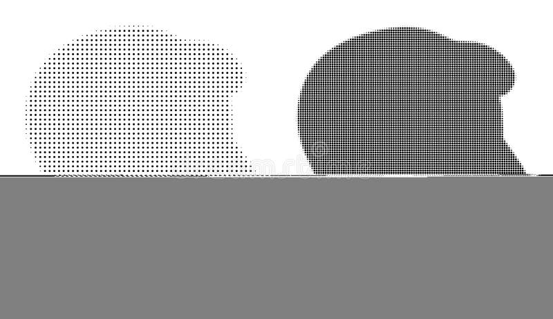 Dotted Halftone Man Head Profile Icon Stock Vector - Illustration of ...