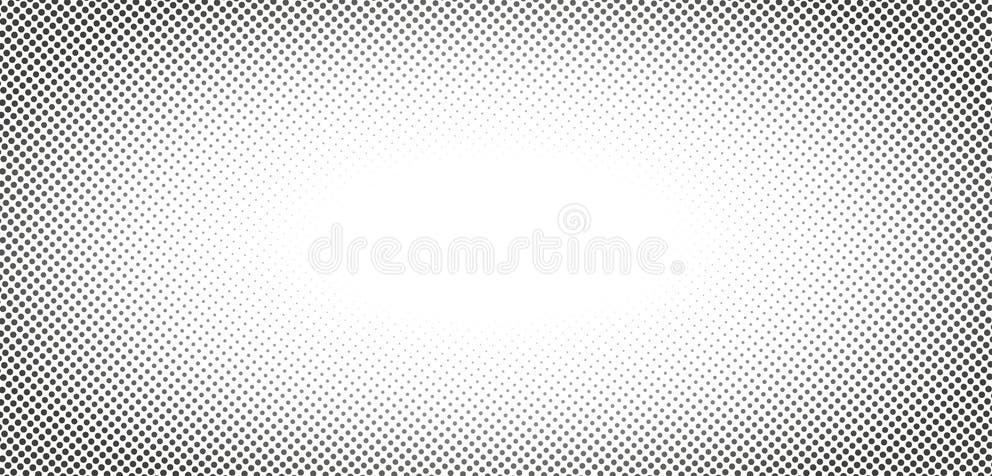 Dotted Halftone Pattern with Round Dots in Pop Art Style on White ...