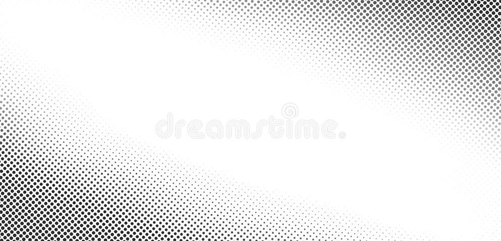 Dotted Halftone Pattern with Round Dots in Pop Art Style on White ...
