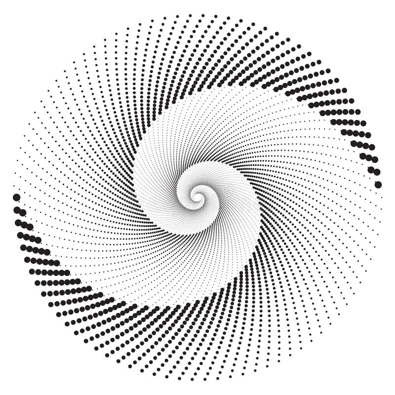 Dotted Halftone Vector Spiral Pattern or Texture Stock Vector ...
