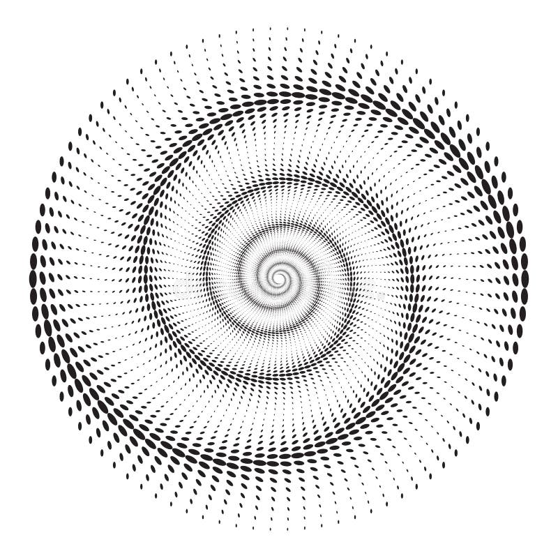 Dotted Halftone Vector Spiral Pattern or Texture Stock Vector ...