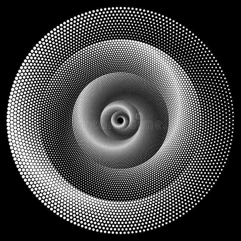 Dotted Halftone Vector Spiral Pattern or Texture Stock Vector ...