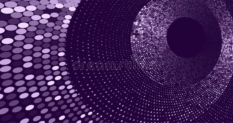 Dotted Halftone Vector Spiral Pattern or Texture with Ellipses Stock ...