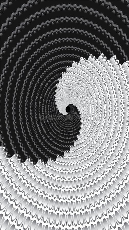 Dotted Halftone Vector Spiral Pattern or Texture with Ellipses Stock ...