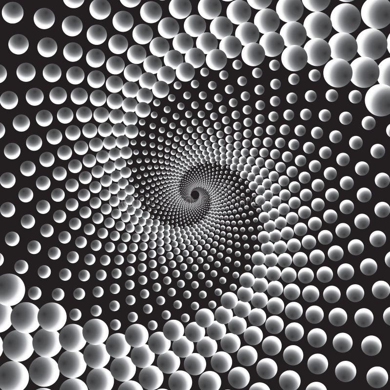 Dotted Halftone Vector Spiral Pattern or Texture with Ellipses Stock ...