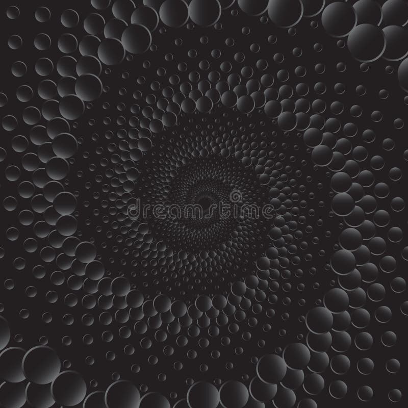 Dotted Halftone Vector Spiral Pattern or Texture with Ellipses Stock ...