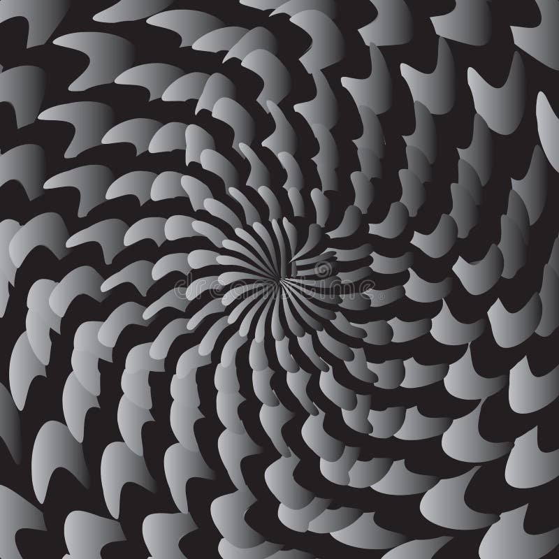 Dotted Halftone Vector Spiral Pattern or Texture with Ellipses Stock ...