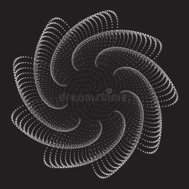 Dotted Halftone Vector Spiral Pattern or Texture with Ellipses Stock ...