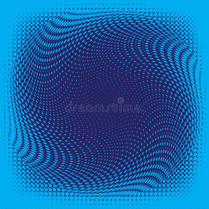 Dotted Halftone Vector Spiral Pattern or Texture with Ellipses Stock ...