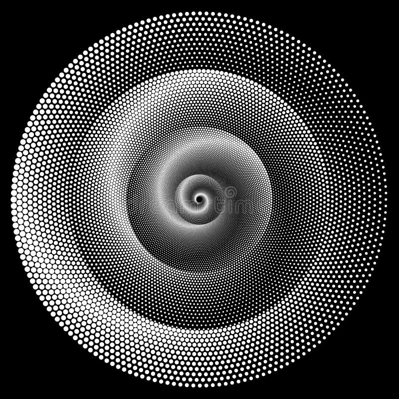 Dotted Halftone Vector Spiral Pattern or Texture Stock Vector ...