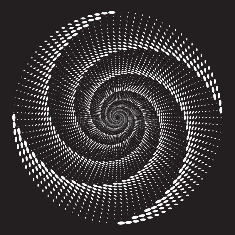 Dotted Halftone Vector Spiral Pattern or Texture Stock Vector ...