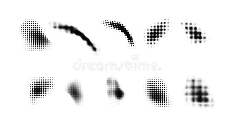 Dotted Halftone Waves. Abstract Shapes, Wave Effect Dotted Gradient ...