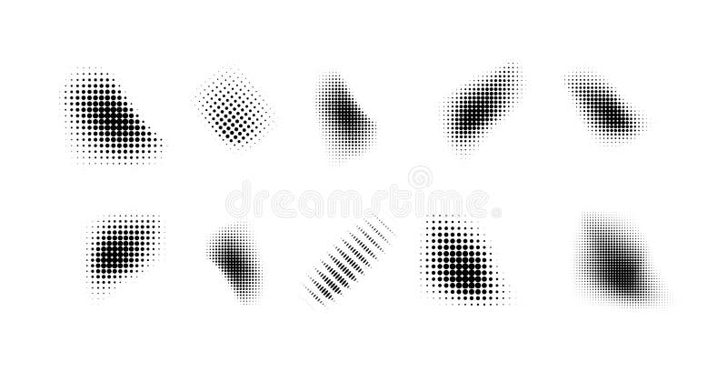 Dotted Halftone Waves. Abstract Shapes, Wave Effect Dotted Gradient ...