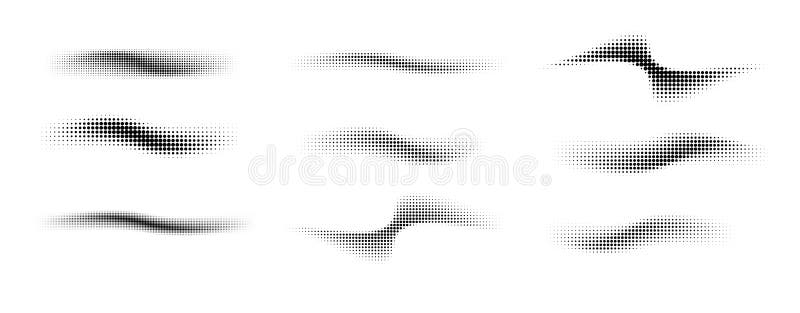 Dotted Halftone Waves. Abstract Shapes, Wave Effect Dotted Gradient ...