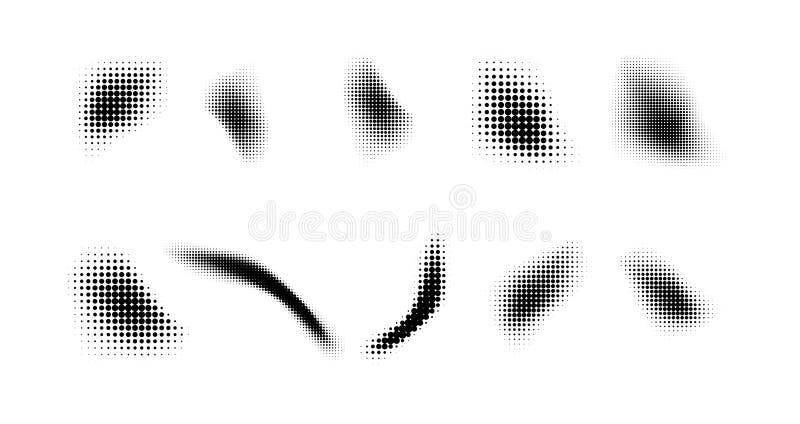 Dotted Halftone Waves. Abstract Shapes, Wave Effect Dotted Gradient ...
