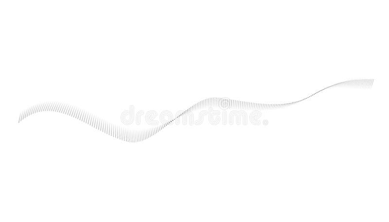 Dotted Halftone Waves. Flowing Wavy Lines Pattern. Abstract Liquid ...