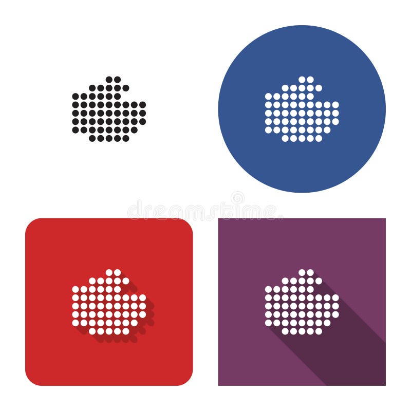 Dotted Icon of Fist in Four Variants Stock Vector - Illustration of ...