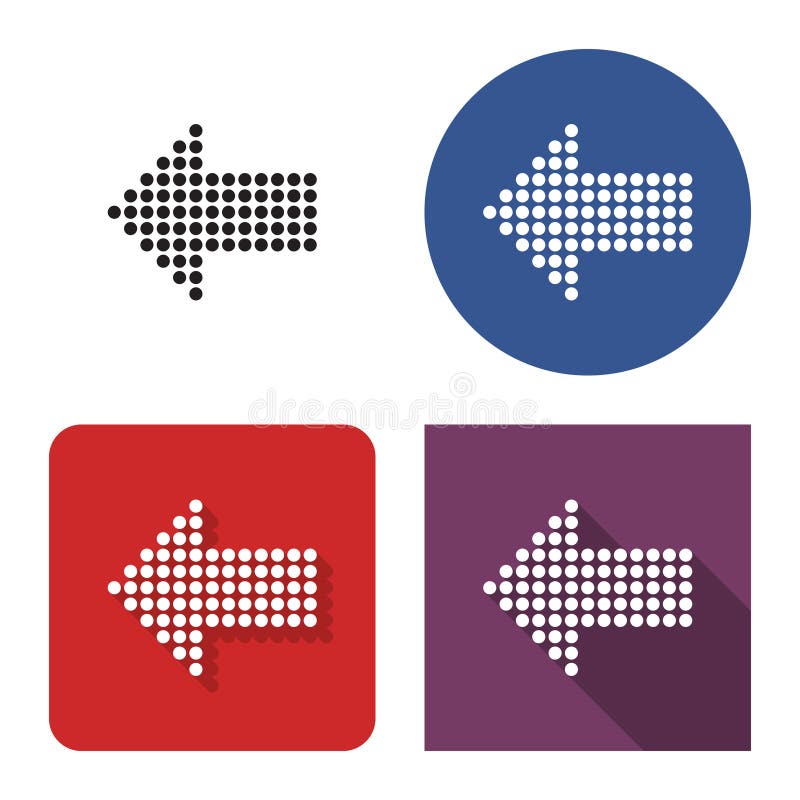 Left direction arrow icon stock vector. Illustration of designator ...