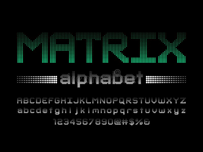 Led font stock vector. Illustration of sans, glow, disco - 204710255