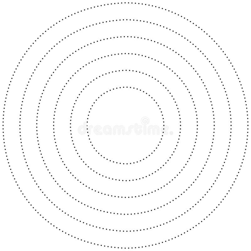 Dotted Circular Lines and Halftone Pattern for Decoration Stock Vector ...