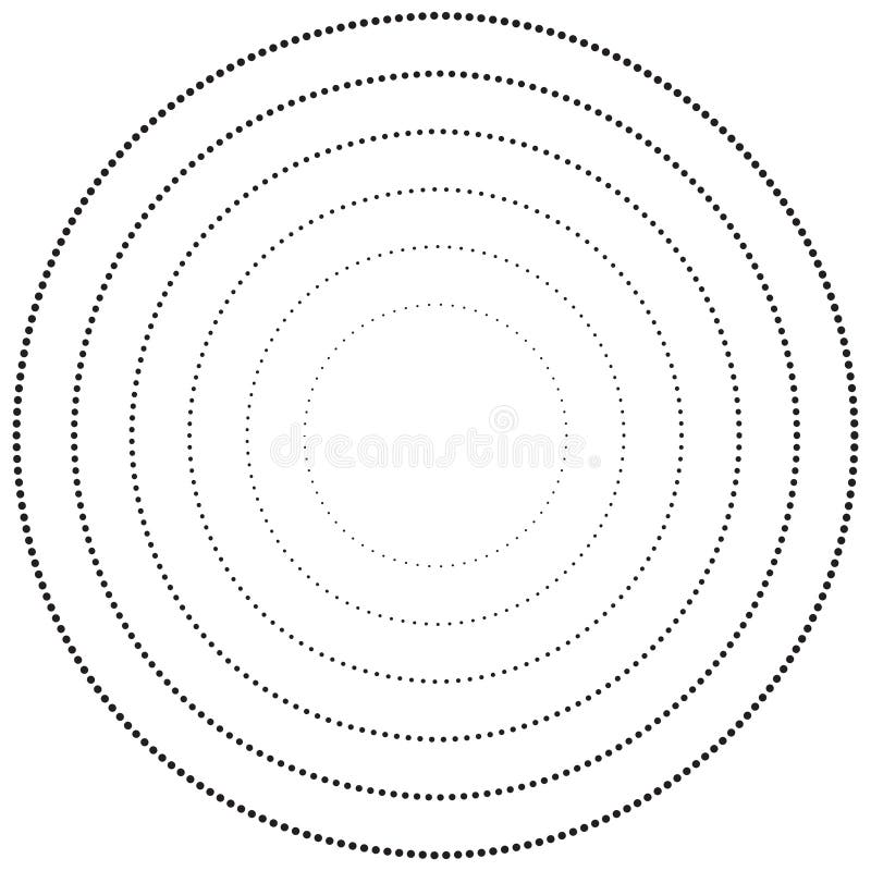 Dotted Circular Lines and Halftone Pattern for Decoration Stock Vector ...