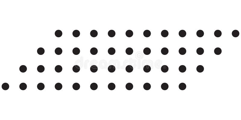 Dotted Decorative Element, Shape Combined from Dots Stock Vector ...