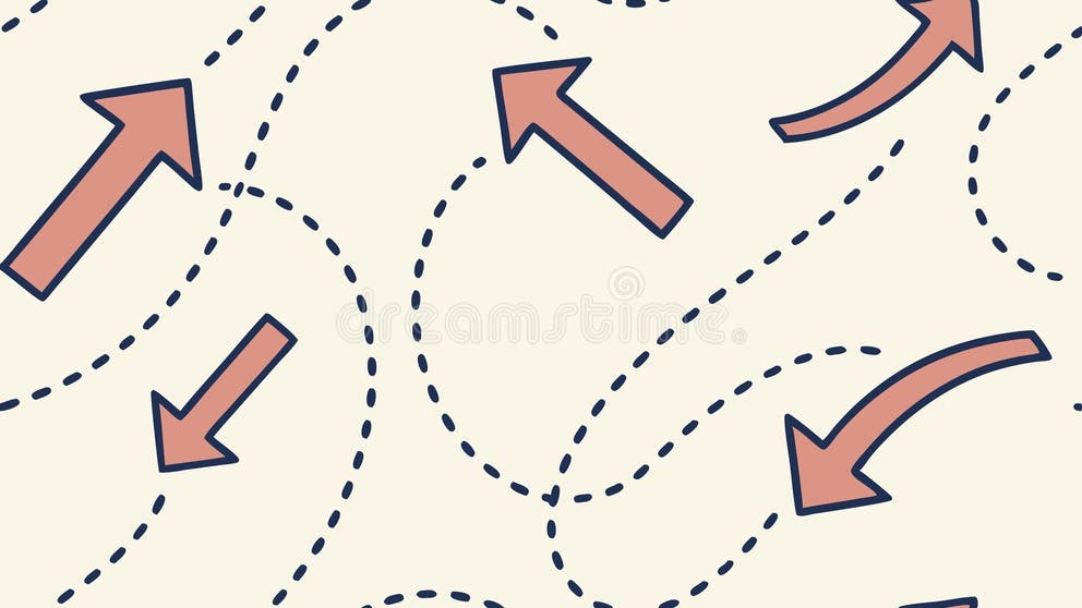 Dotted Line Arrows Path Direction Map Vector Design Generative AI Stock ...