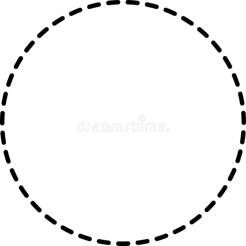 Dotted Line Circle Frame Design Vector Stock Vector - Illustration of ...