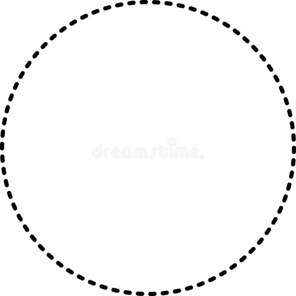 Dotted Line Circle Frame Design Vector Stock Vector - Illustration of ...