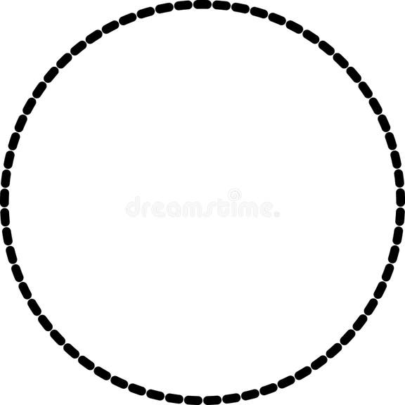 Dotted Line Circle Frame Design Vector Stock Vector - Illustration of ...