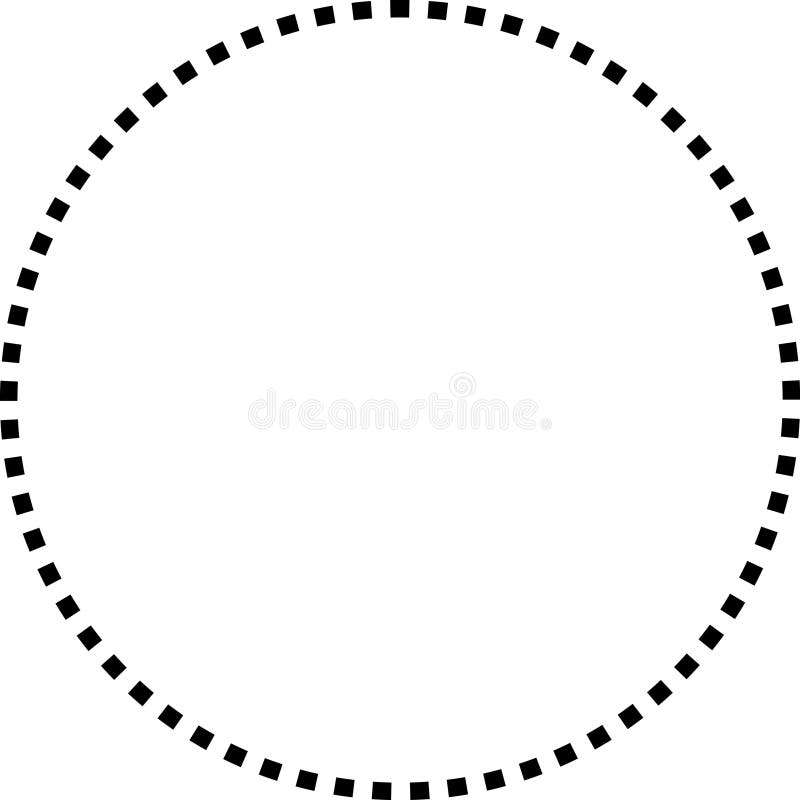 Dotted Line Circle Frame Design Vector Stock Vector - Illustration of ...
