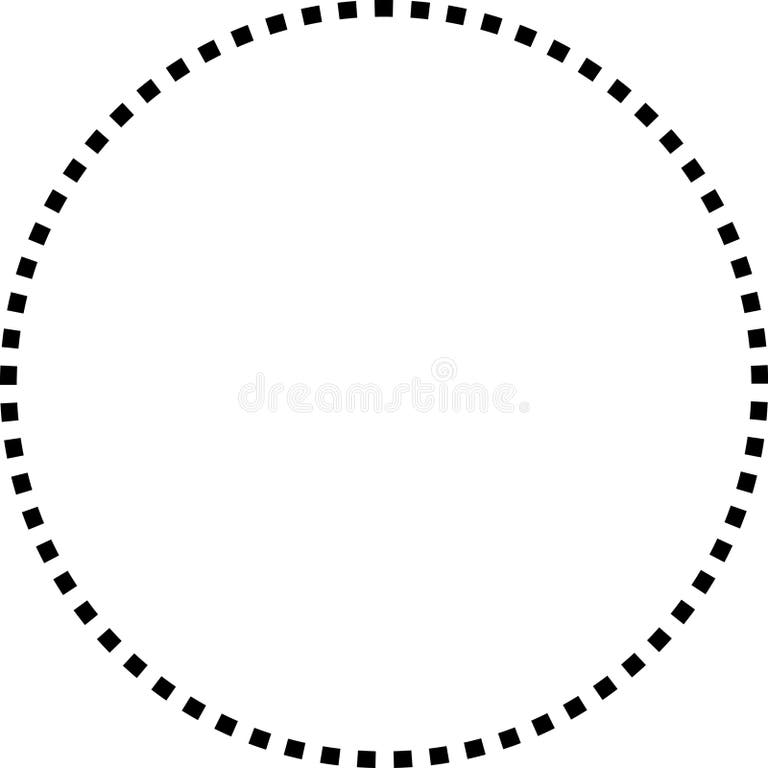 Dotted Line Circle Frame Design Vector Stock Vector - Illustration of ...