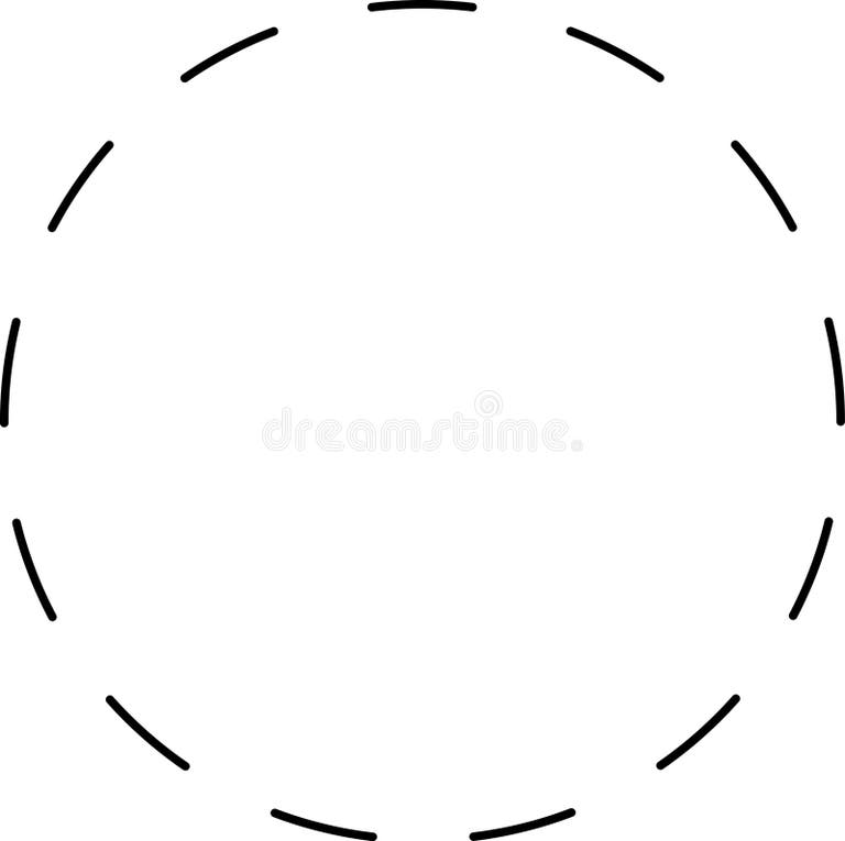 Dotted Line Circle Frame Design Vector Stock Vector - Illustration of ...