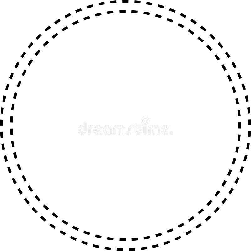Dotted Line Circle Frame Design Vector Stock Vector - Illustration of ...