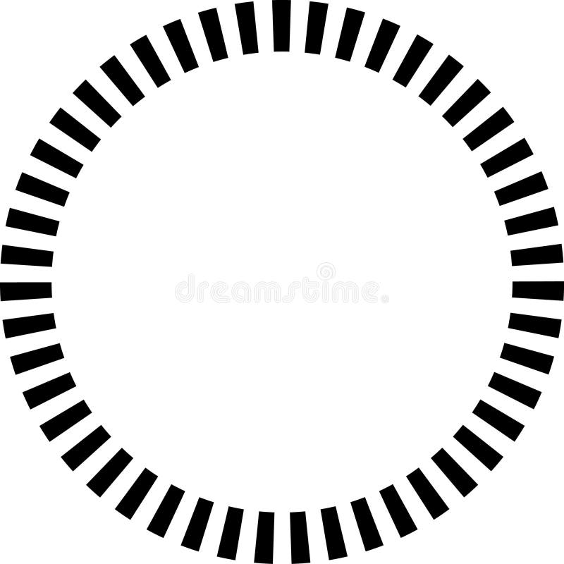 Dotted Line Circle Frame Vector. Dashed Outline Design of Border. Icon ...