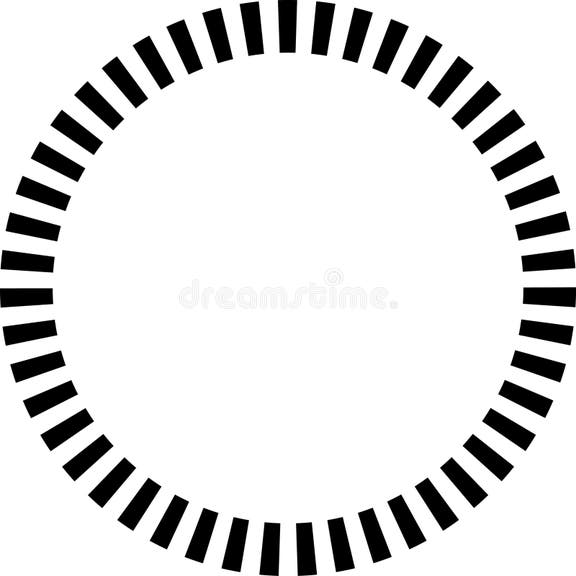 Dotted Line Circle Frame Vector. Dashed Outline Design of Border. Icon ...