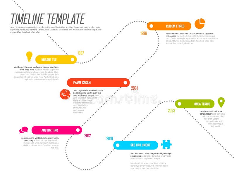 Dotted Line Infogrpahic Graph Diagonal Timeline Diagram Template Stock ...