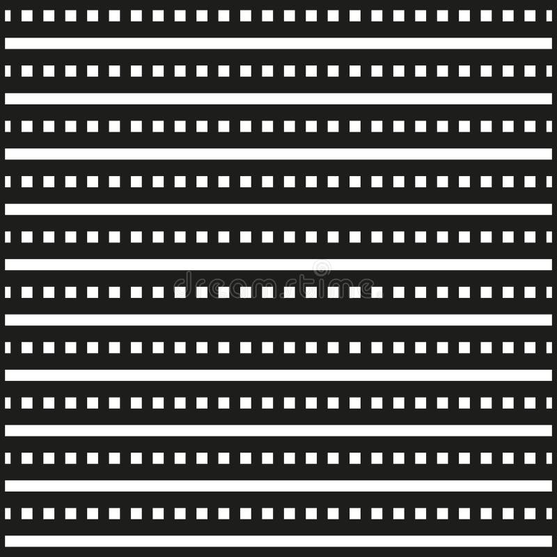 Dotted Line Pattern. Horizontal Square Shapes. Minimal Vector ...