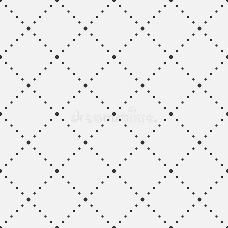Dotted Line Rhombus Seamless Pattern Vector. Black Geometric Shape ...