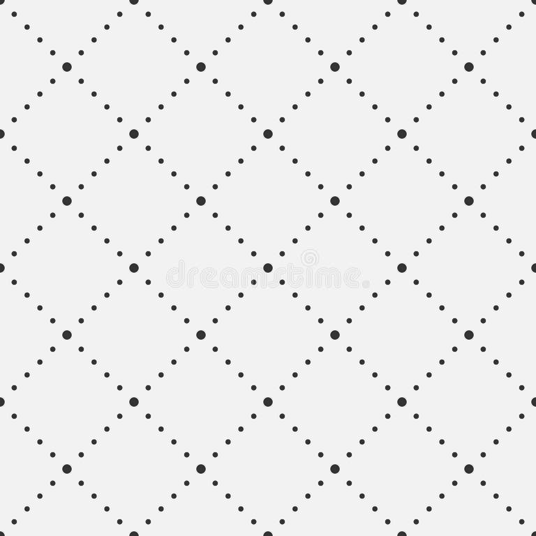 Dotted Line Rhombus Seamless Pattern Vector. Black Geometric Shape ...
