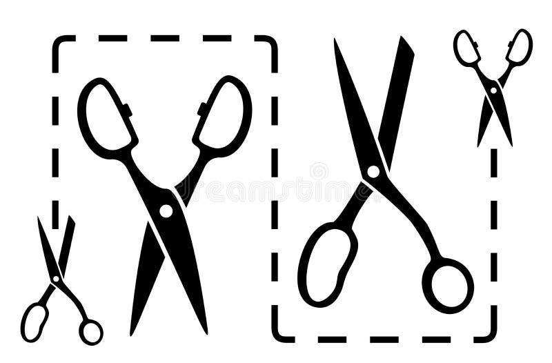 Scissors Cutting Dotted Line Stock Illustrations – 1,232 Scissors ...