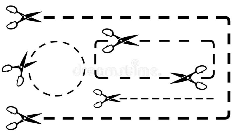 Scissors Cutting Dotted Line Stock Illustrations – 1,709 Scissors ...