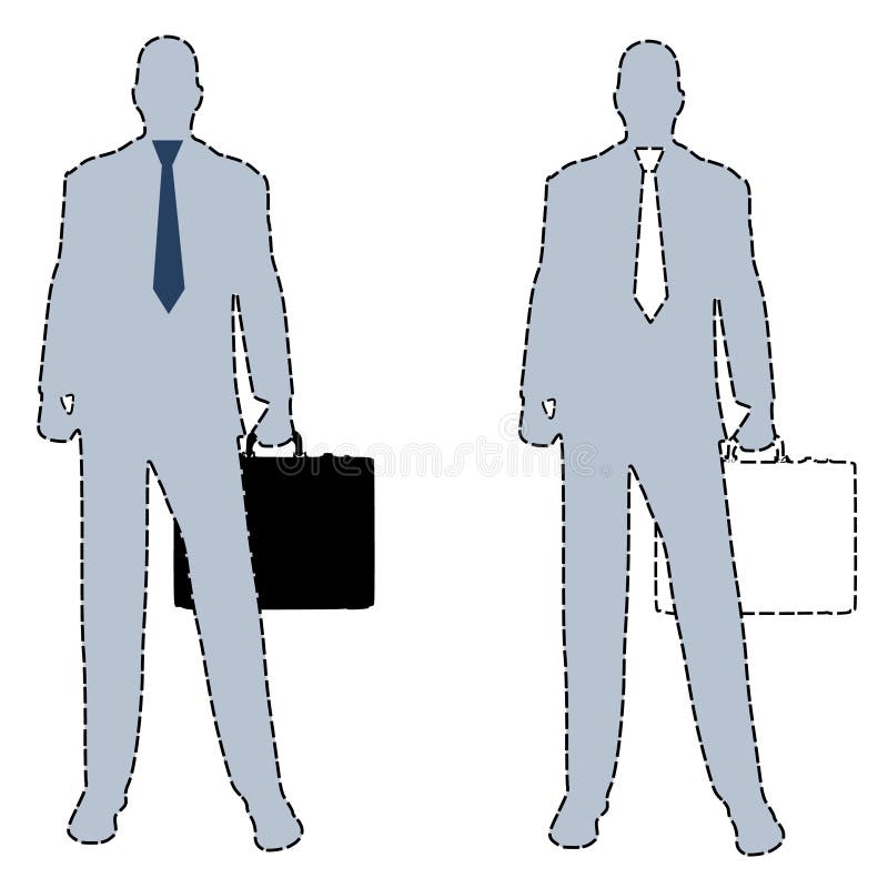 Dotted Line Silhouettes stock illustration. Illustration of silhouette ...