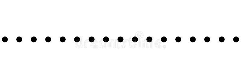 Dotted Line Simple Shape Vector. Black Dots in Line Stock Illustration ...