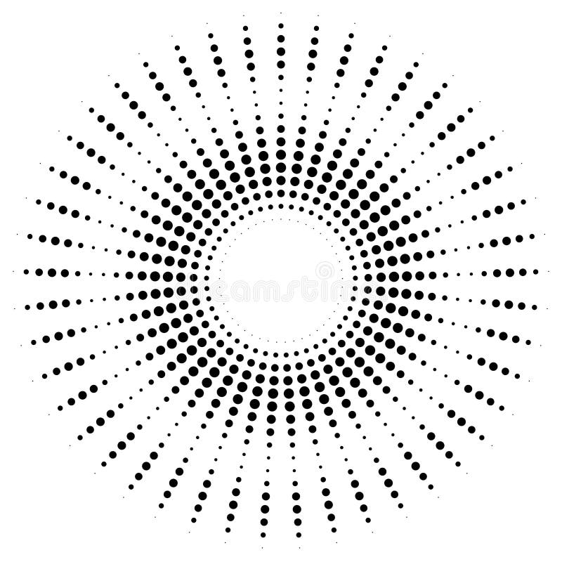 Dots Radial Burst Lines. Irregular Lines, Half-tone Beams, Rays ...