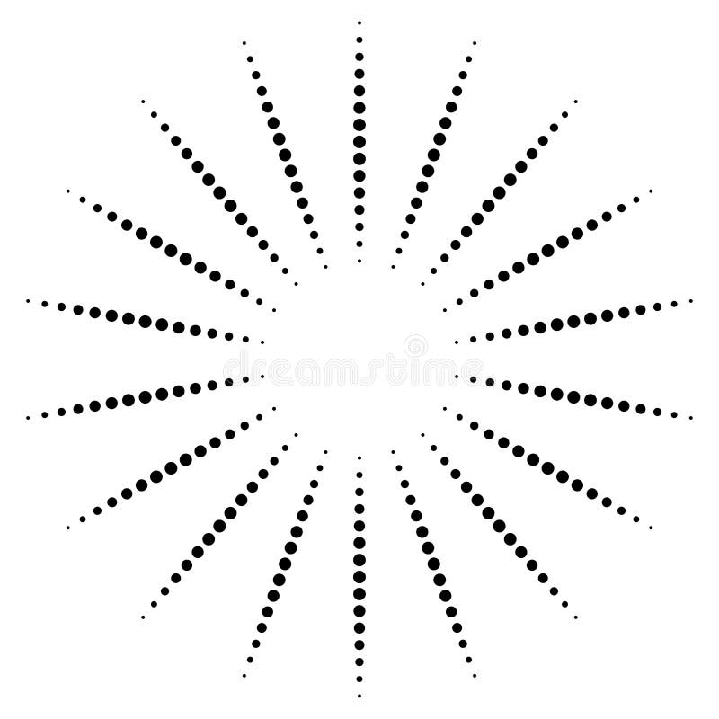 Dotted Lines Dots Radial Lines Abstract Design Element Stock ...