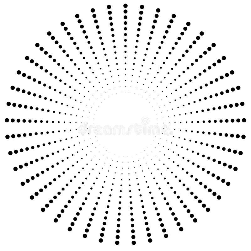 Dotted Lines Dots Radial Lines Abstract Design Element Stock ...