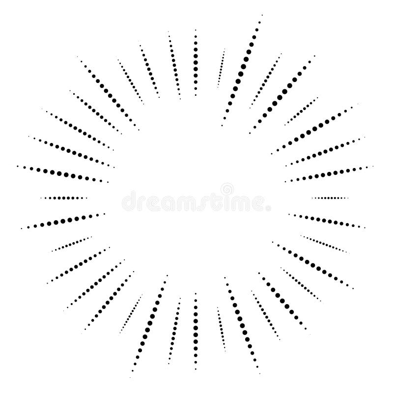 Dotted Lines Dots Radial Lines Abstract Design Element Stock ...