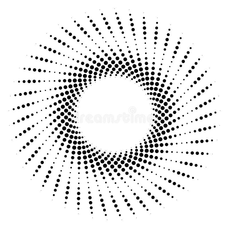 Dotted Lines Dots Radial Lines Abstract Design Element Stock ...