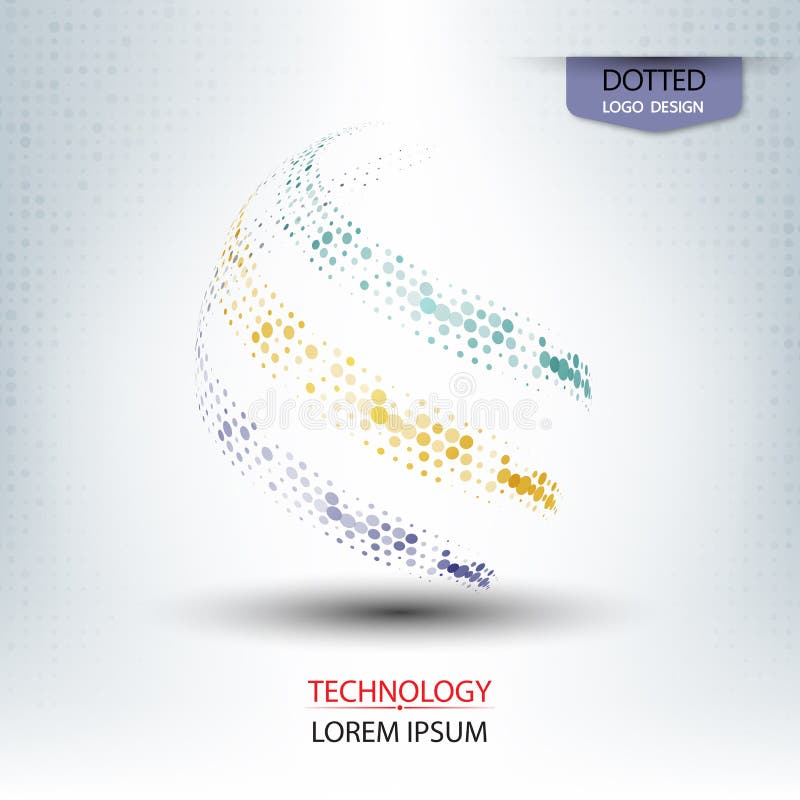 Dotted Logo Design Round Shape Vector Stock Vector - Illustration of ...